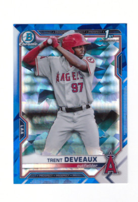 2021 Bowman Chrome Sapphire TRENT DEVEAUX 1st Bowman Refractor Angels ...
