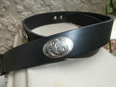 NEW ZEP-PRO Mens Leather Concho Belts BLACK SZ 30 FSU SEMINOLES FLORIDA ...