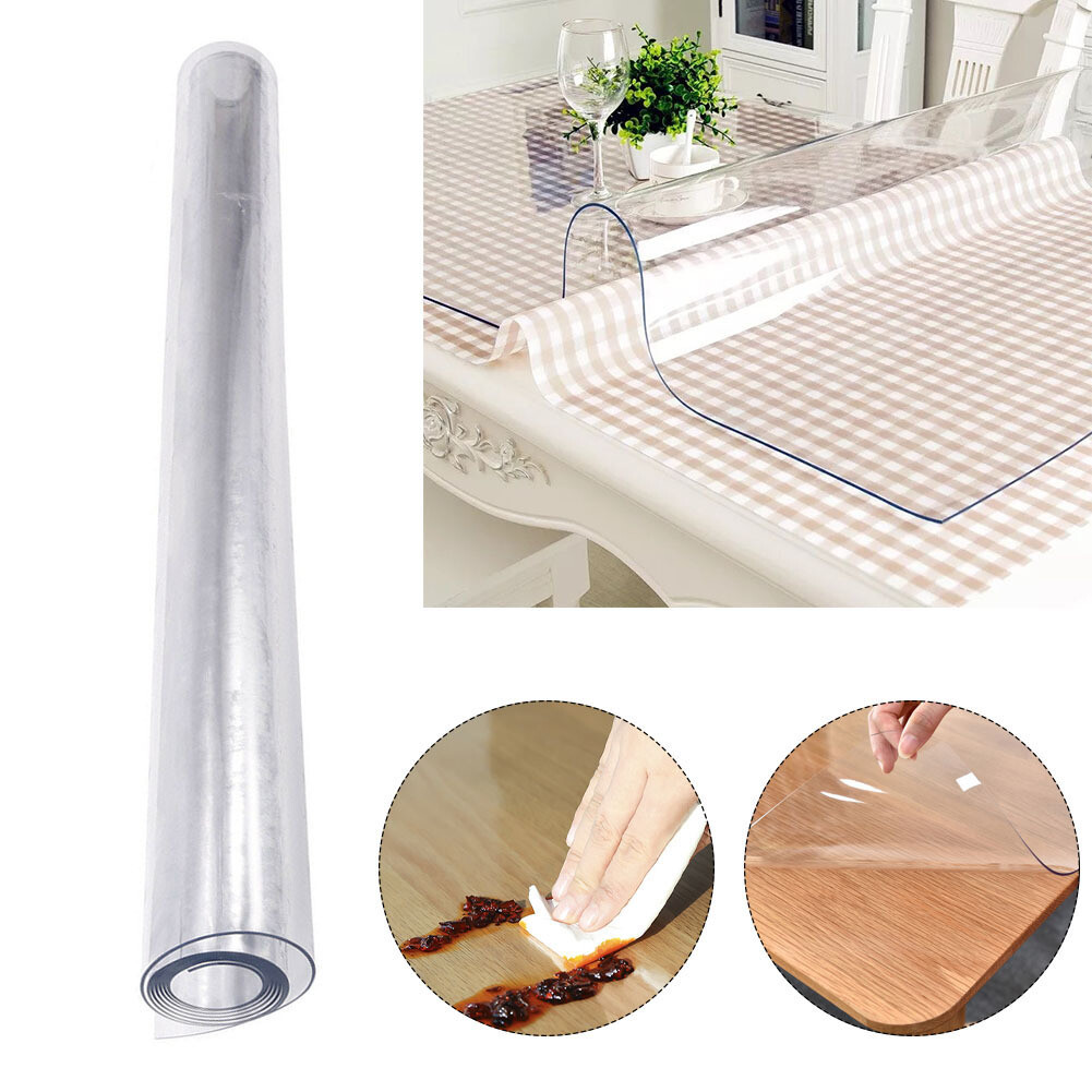 Clear Plastic Table Covers 1pc, Pvc Square Tablecloth, Transparent
