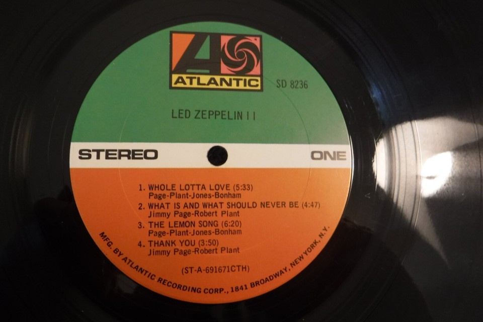 Led Zeppelin, II 2, 1969 Atlantic SD 8236 RL ss Ludwig's High Mix, Hype ...