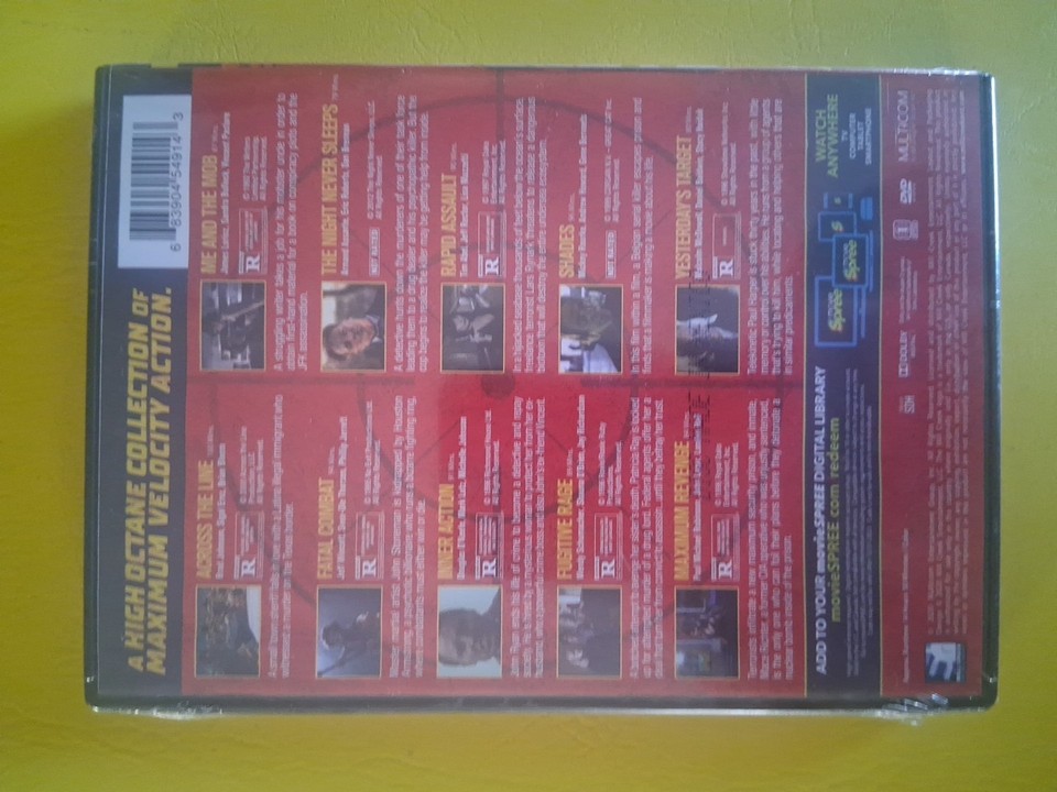 Sweating Bullets (DVD) 10 Action Movies Rourke Bullock Assante SEALED ...