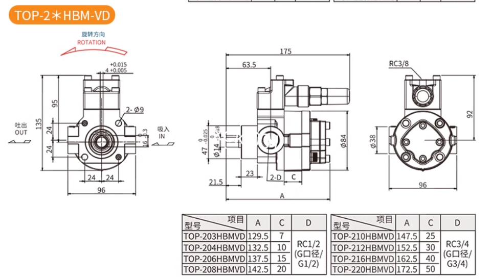 1PCS NEW FIT FOR Cycloidal Gear Pump TOP-212HBM-VD Lubricating Oil Pump ...
