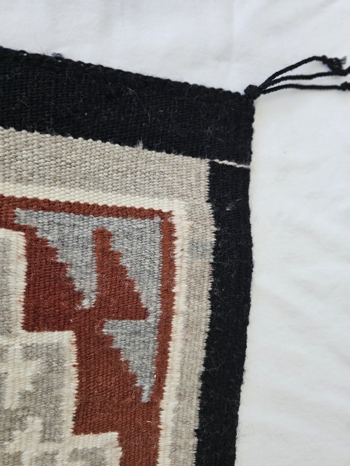 Estate Vintage Granado Klagetoh Navajo Handwoven Wool Rug 18 × 36 Wall ...