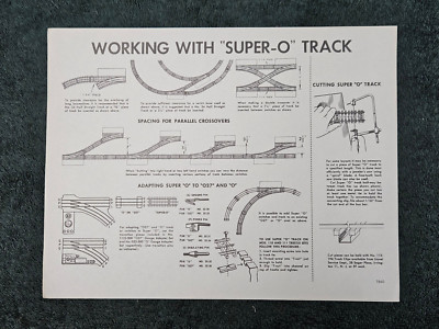 LIONEL # 1860 WORKING WITH "SUPER O" TRACK INSTRUCTIONS PHOTOCOPY | eBay