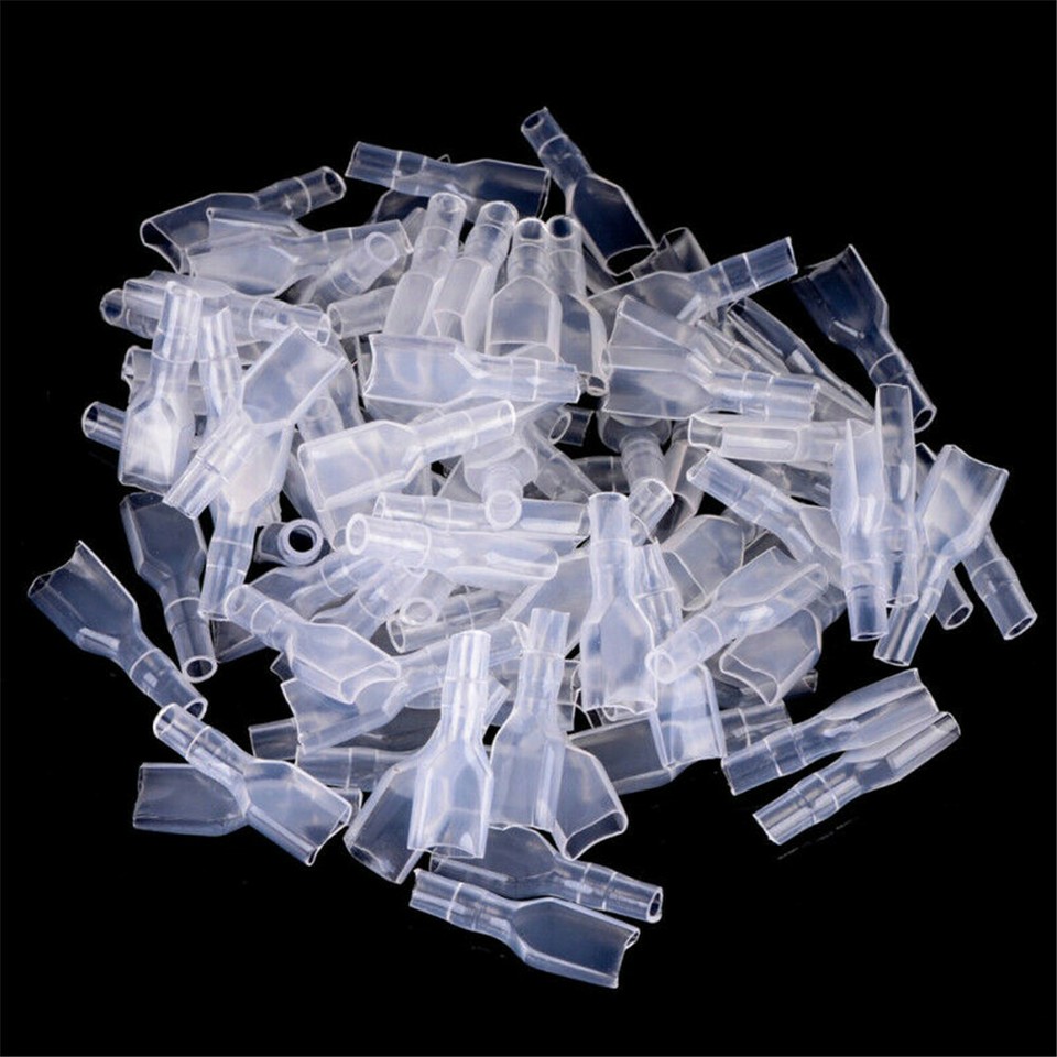200PCS Female Spade Insulated Wire Connectors Crimp Electrical ...