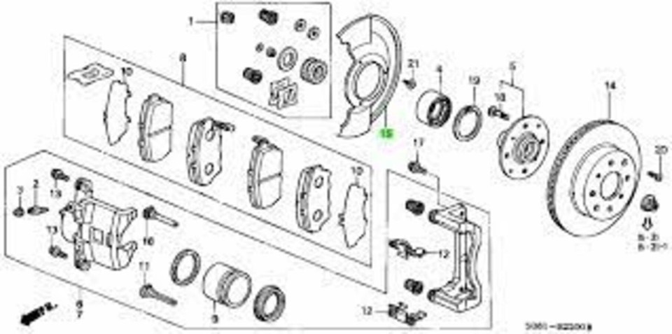 Honda Genuine OEM Integra Type-R Front Brake Splash Guard LH RH set | eBay