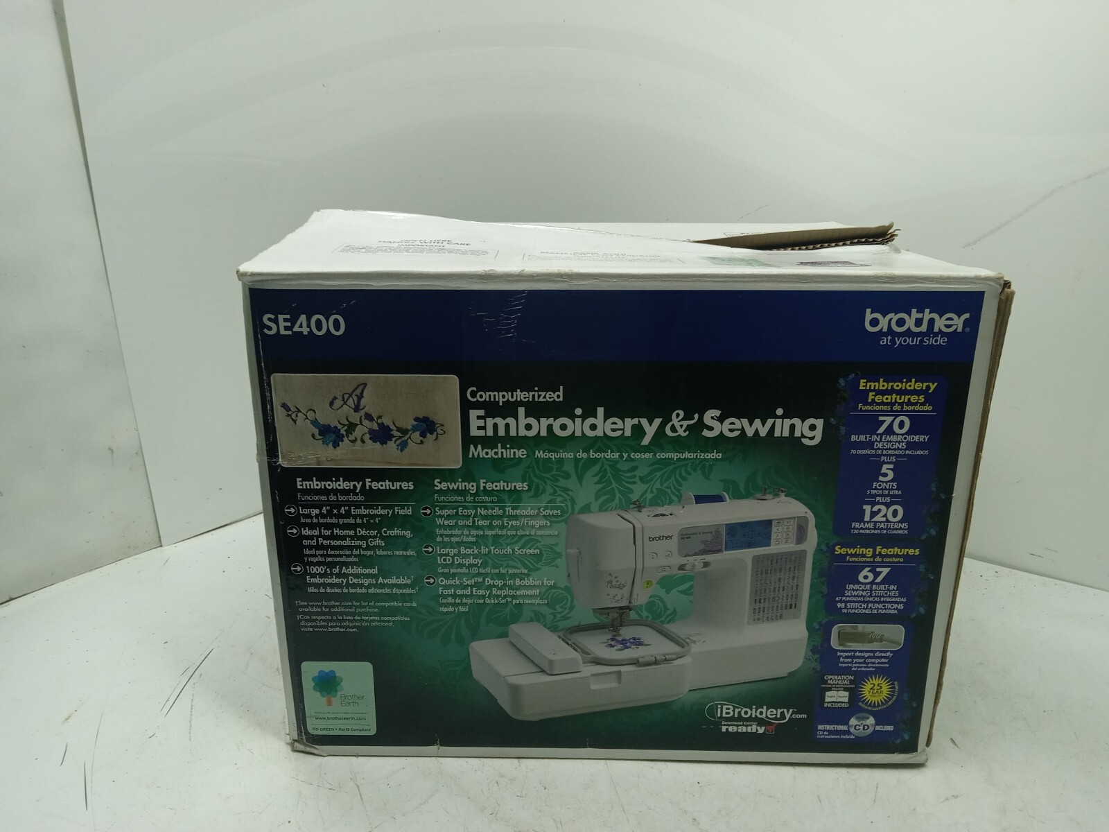 Brother SE400 Computerized Sewing and Embroidery Machine for sale ...