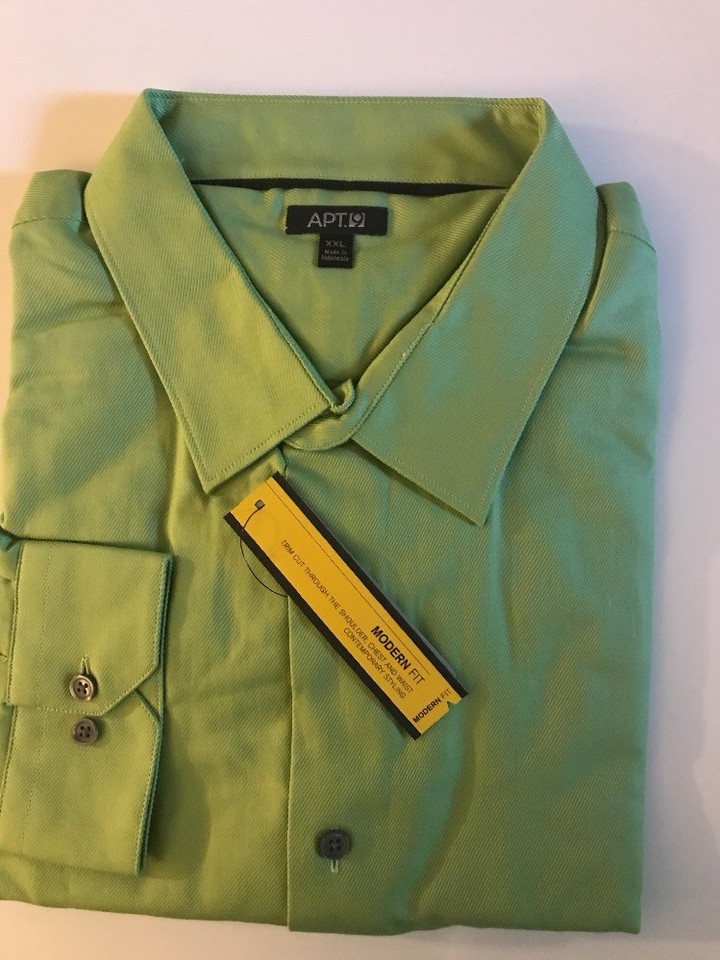 APT.9 Men's Modern-Fit Textured Woven Button-Down L/S Shirt "GREEN TEA ...