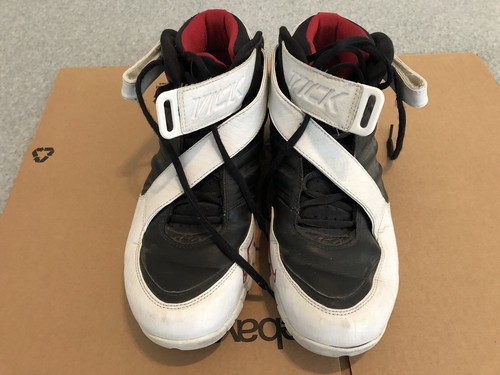 2005 NIKE ZOOM AIR MICHAEL VICK SHOES RARE BLACK WHITE 311845-011 MENS ...