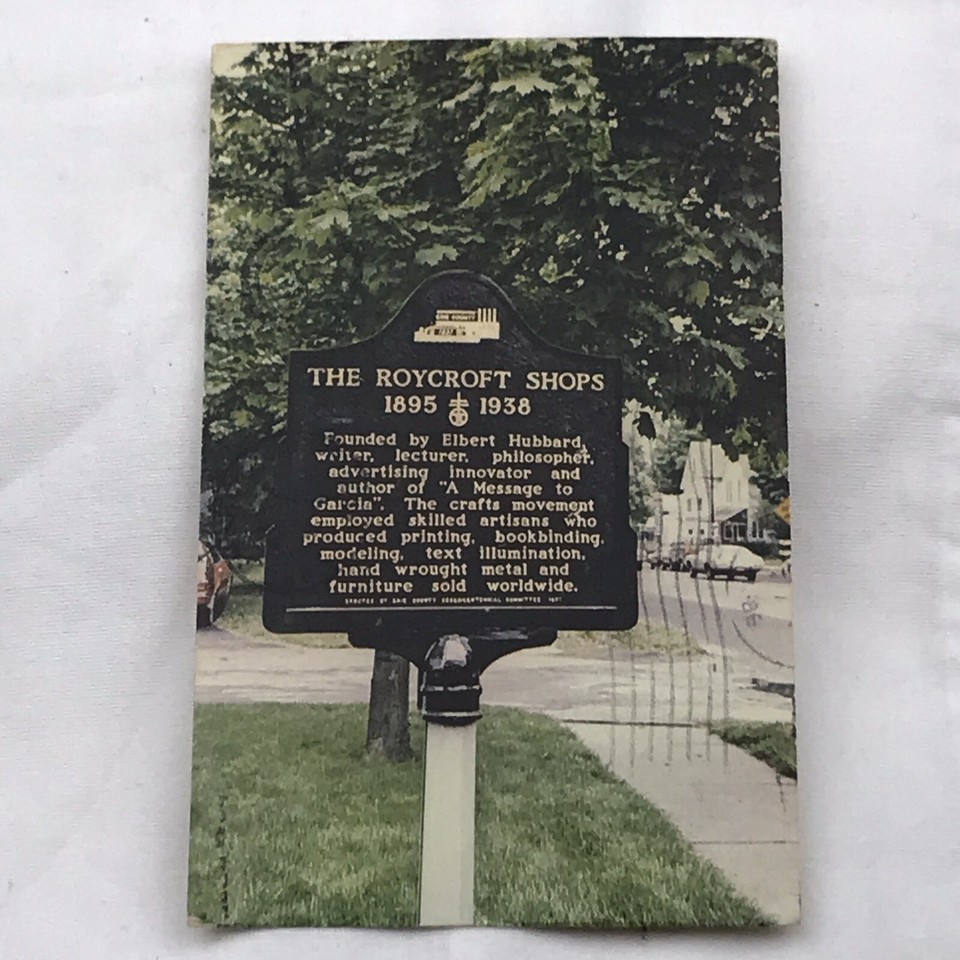 The Roycroft Shops Historical Marker Vintage Postcard 1980s Sinclair ...