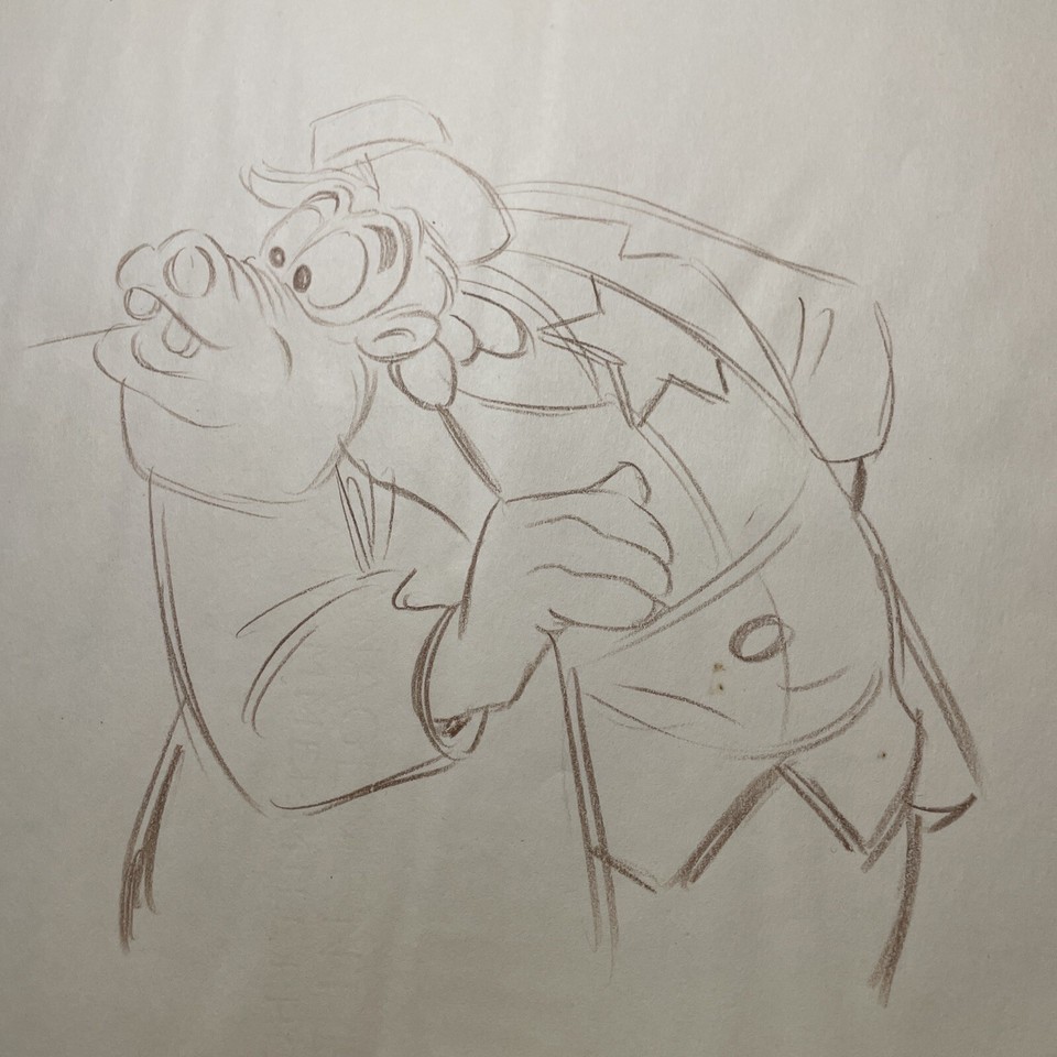 WALT DISNEY Animation Cel 1940’s GOOFY PEG LEG PETE Production Art ...