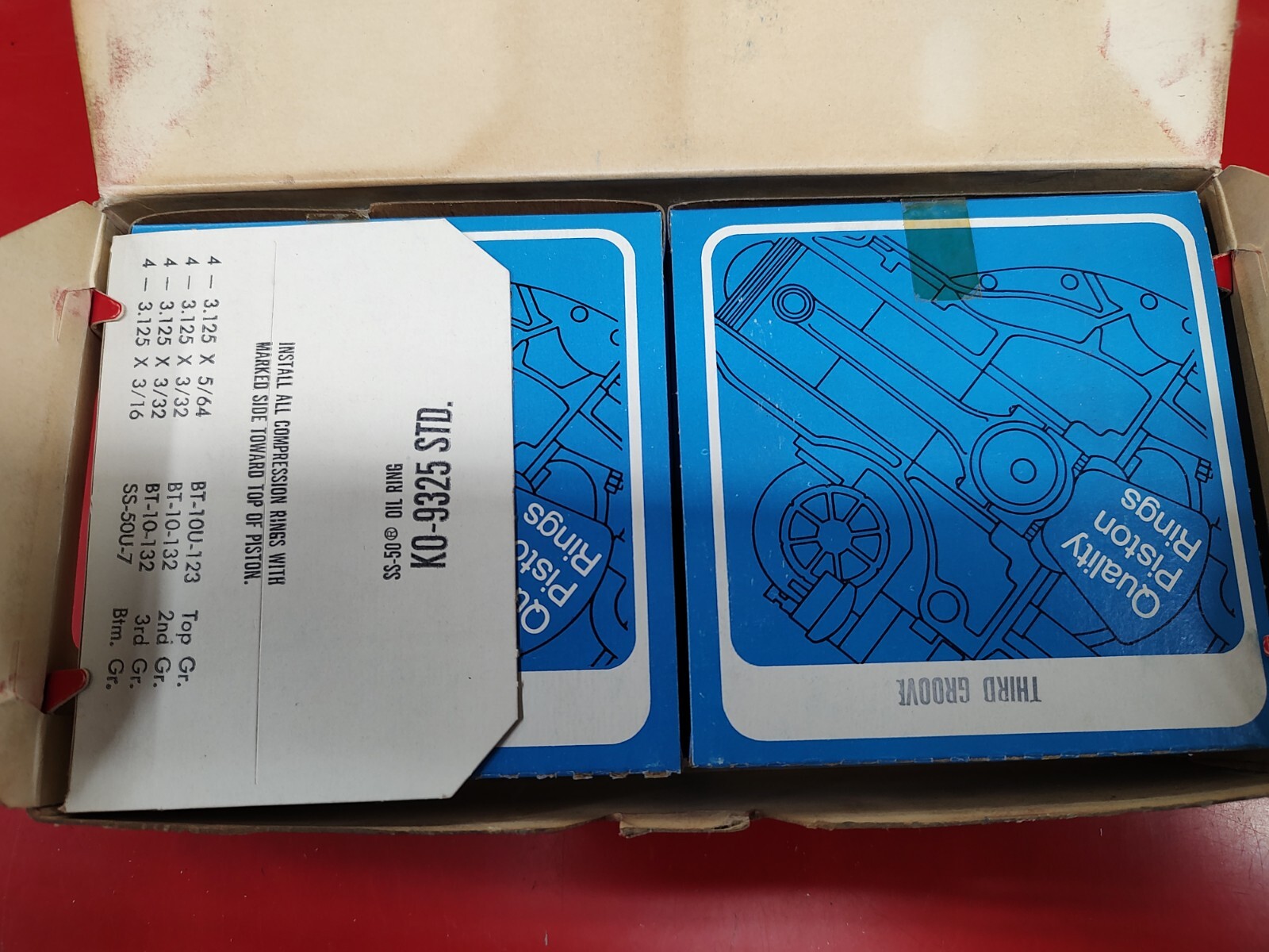 NOS Sealed Power chrome piston ring set 9325KX STD Continental F135 ...