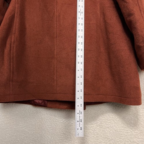 L.L. Bean Classic Lambswool Bellandi Peacoat Womens 1X Red Double Breasted NWOT | eBay