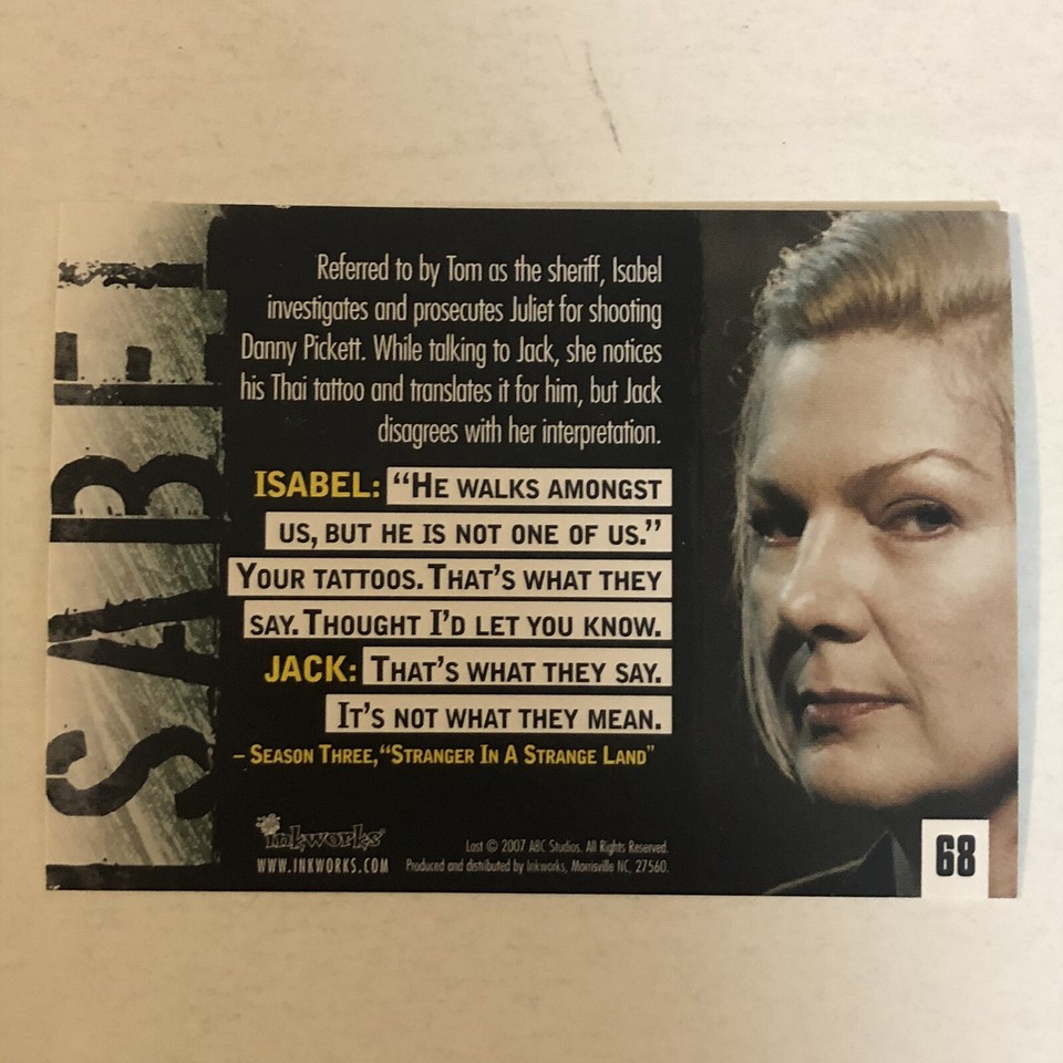 Lost Trading Card Season 3 #68 Isabel | eBay