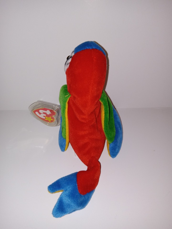 Ty Beanie Baby Jabber The Parrot Plush Babies Tags 5th Toucan Macaw Red ...