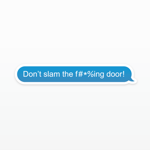Don't slam the door car sill sticker/decal | eBay Australia