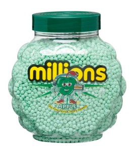MILLIONS SWEETS APPLE GREEN FULL JAR FLAVOUR BAG PARTY GIFT VEGAN ...