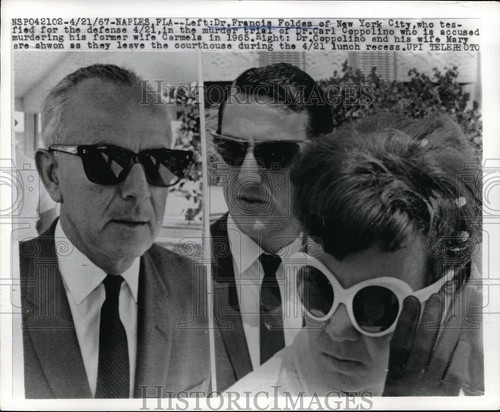 1967 Press Photo Dr. Francis Foldes, Dr. Carl Coppolino, Wife Mary ...