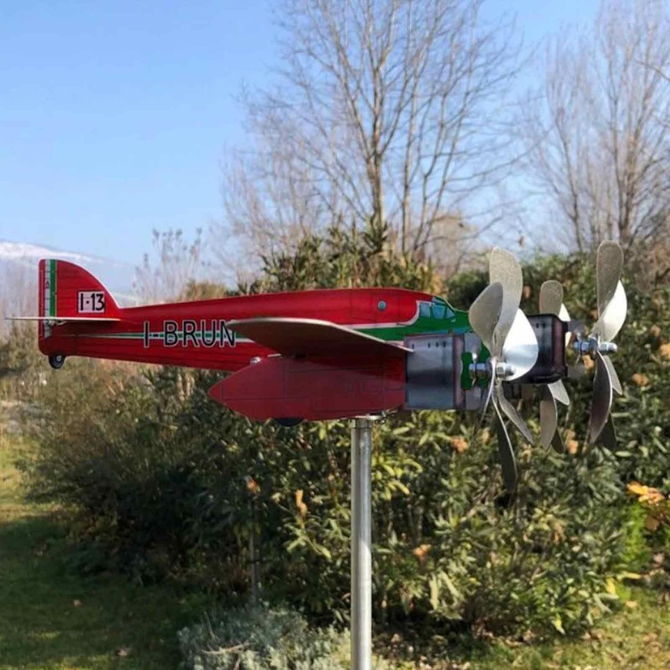 Airplane Wind Spinners Metal Pinwheels Outdoor Aircraft Windmill Garden ...