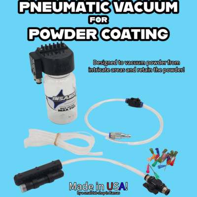 Pneumatic Micro Vacuum for Powder Coating - Easily Remove Powder! Two ...