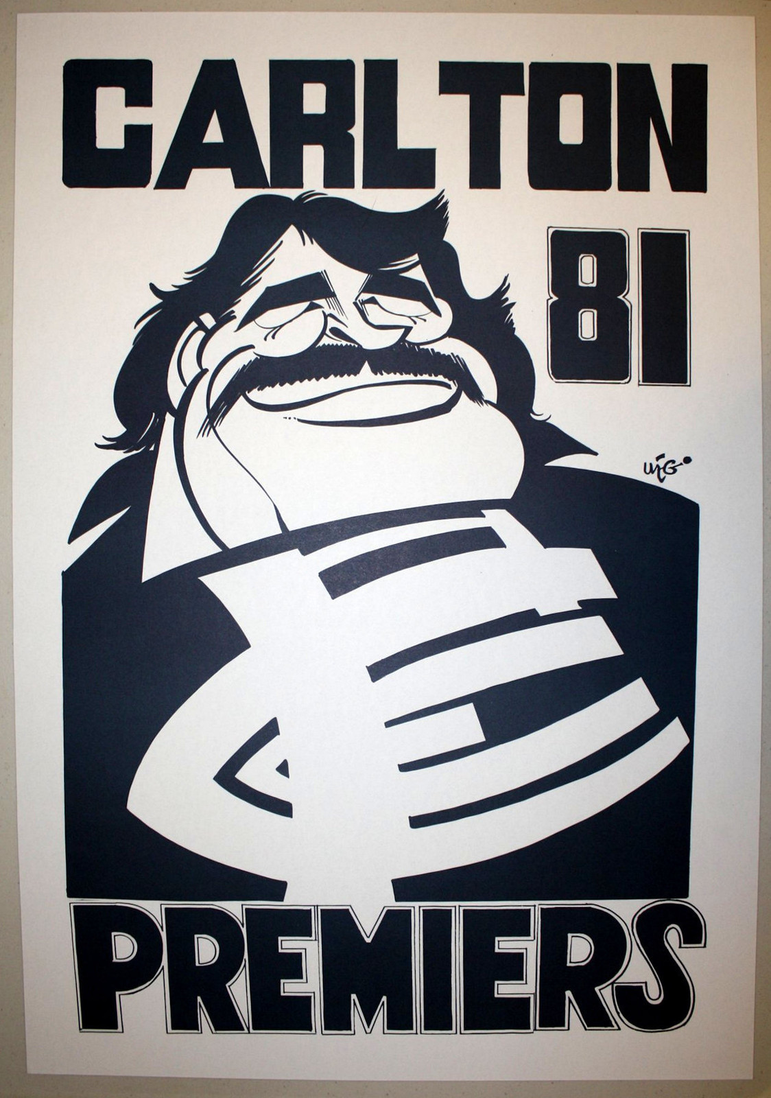 1968 - 1995 Carlton Premiers Weg posters X 8 Premiership Blues poster ...