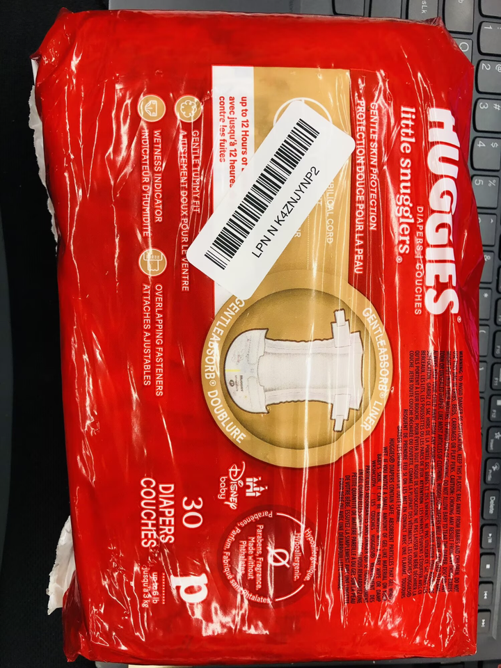 Huggies Diapers Little Snugglers Size P Preemies 30 Count Package Up to ...