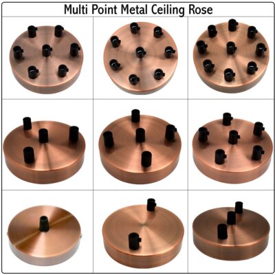 Single Multi Point Drop Outlet Ceiling Rose Perfect for Fabric Flexible ...