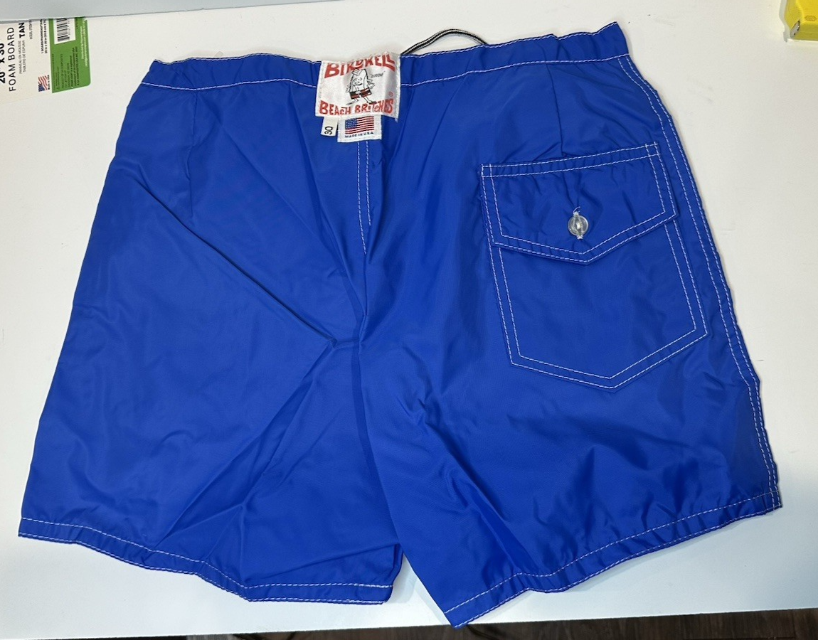 Vintage Birdwell Beach Britches Men's SZ 30 Royal Swim Trunks Board ...