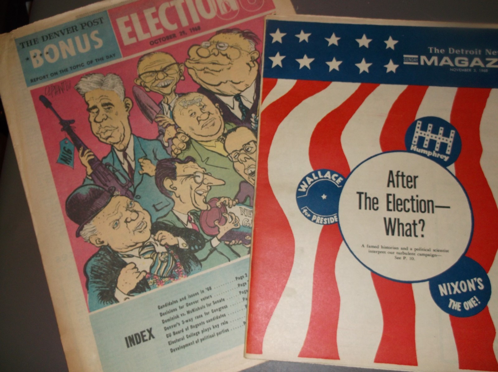 2Vintage News Supliments.1968 ELECTIONS-NIXON-WALLACE-HUMPHREY-articles ...