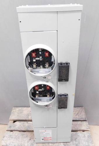 GE 2-Gang Commercial Meter Stack 800/125 Amp 3ph/1ph Ringless 5-Jaw ...