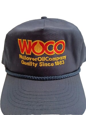 Vintage WOCO Snapback Trucker HAT Wallover Oil Company 1863 KC | eBay