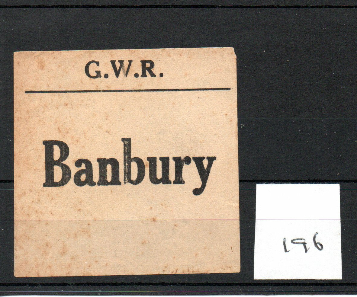 Great Western Railway. GWR - Luggage Label (196) Banbury | eBay
