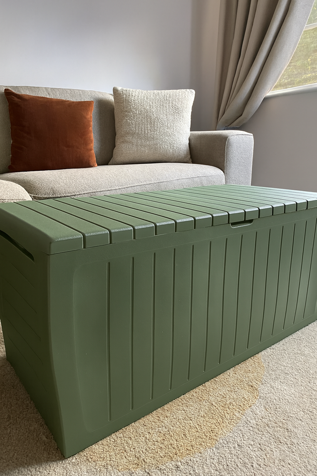 Keter 270L Outdoor Garden Storage Box Seating Lockable Weatherproof ...