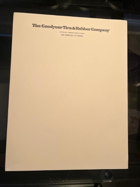 Vintage Goodyear Tire Letterhead Stationery Lot Of 10 Blank Sheets RARE ...