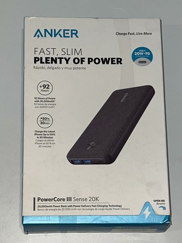 Anker PowerCore III Sense 20K PD Portable Charger Battery Power Bank ...