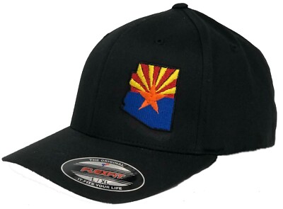 Arizona State Flag Flexfit Fitted Hat Cap S/M L/XL XL/XXL | eBay