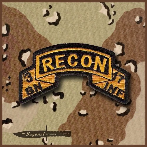 3-17 Infantry Recon Platoon - Scout Platoon Tab - Army Ranger Scroll ...
