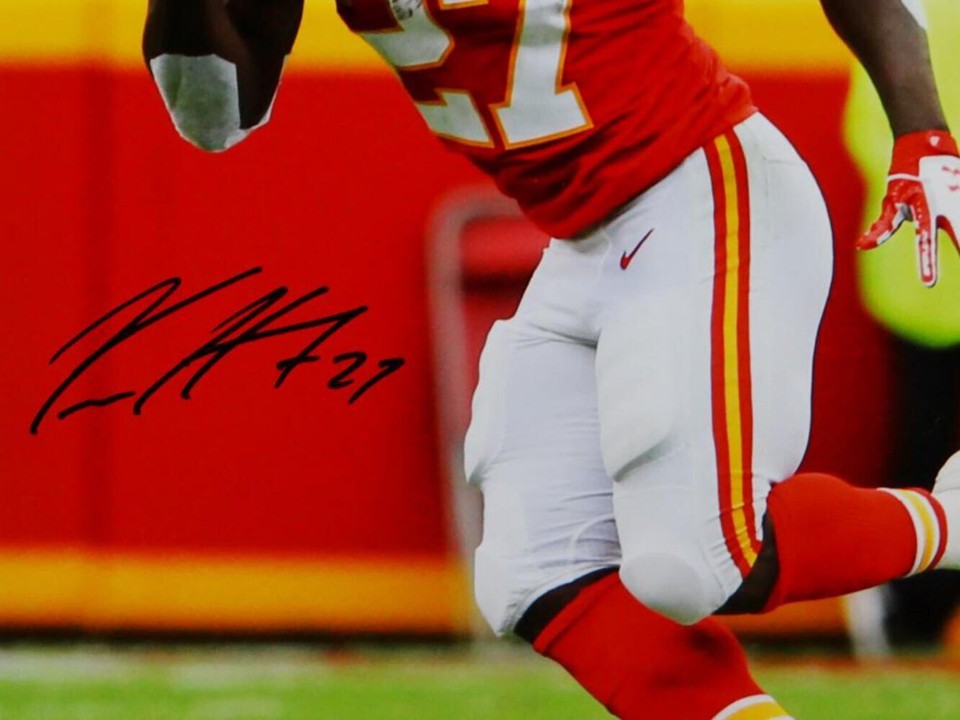 Kareem Hunt Autographed KC Chiefs 16x20 PF Photo Running- JSA W Auth ...