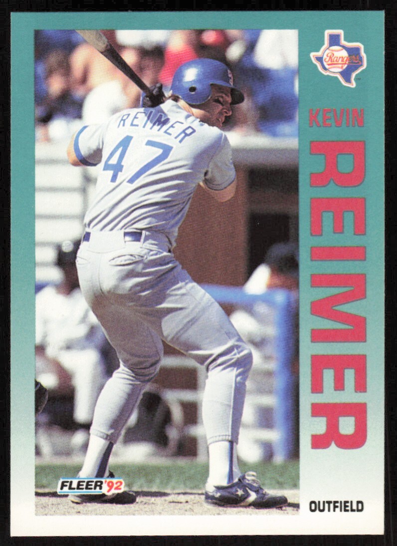 1992 Fleer #315 Kevin Reimer Texas Rangers | eBay
