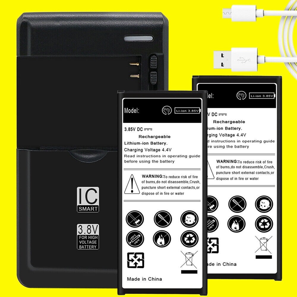2x 6670mAh Battery Universal Charger for Samsung Galaxy Note Edge SM ...