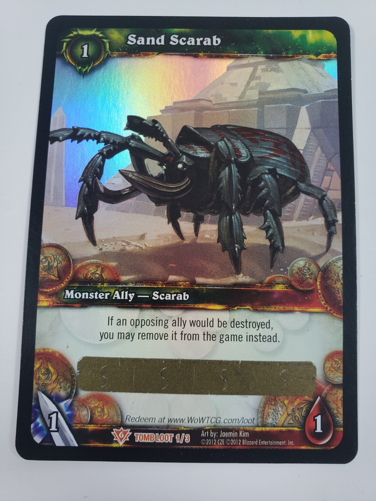 World of Warcraft TCG UNSCRATCHED Loot Card - Sand Scarab - WoW TCG | eBay