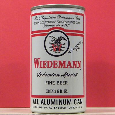 Wiedemann Beer 12 oz Can All Aluminum Can La Crosse Sheboygan Wisconsin ...