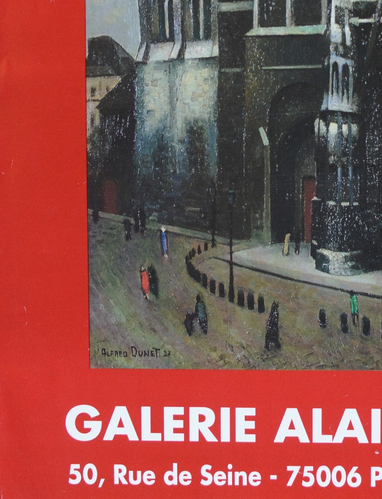 ALFRED DUNET ORIGINAL ART POSTER PRINT EXHIBITION GALERIE ALAIN ...