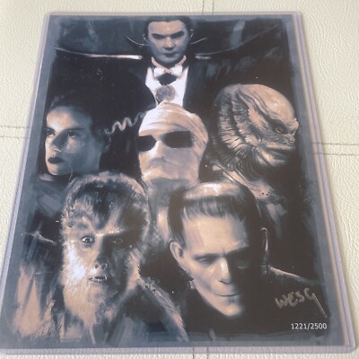 Universal Monsters - Bam Box Horror 8x10 Art Print Artist Wesley Gardner /2500 | eBay
