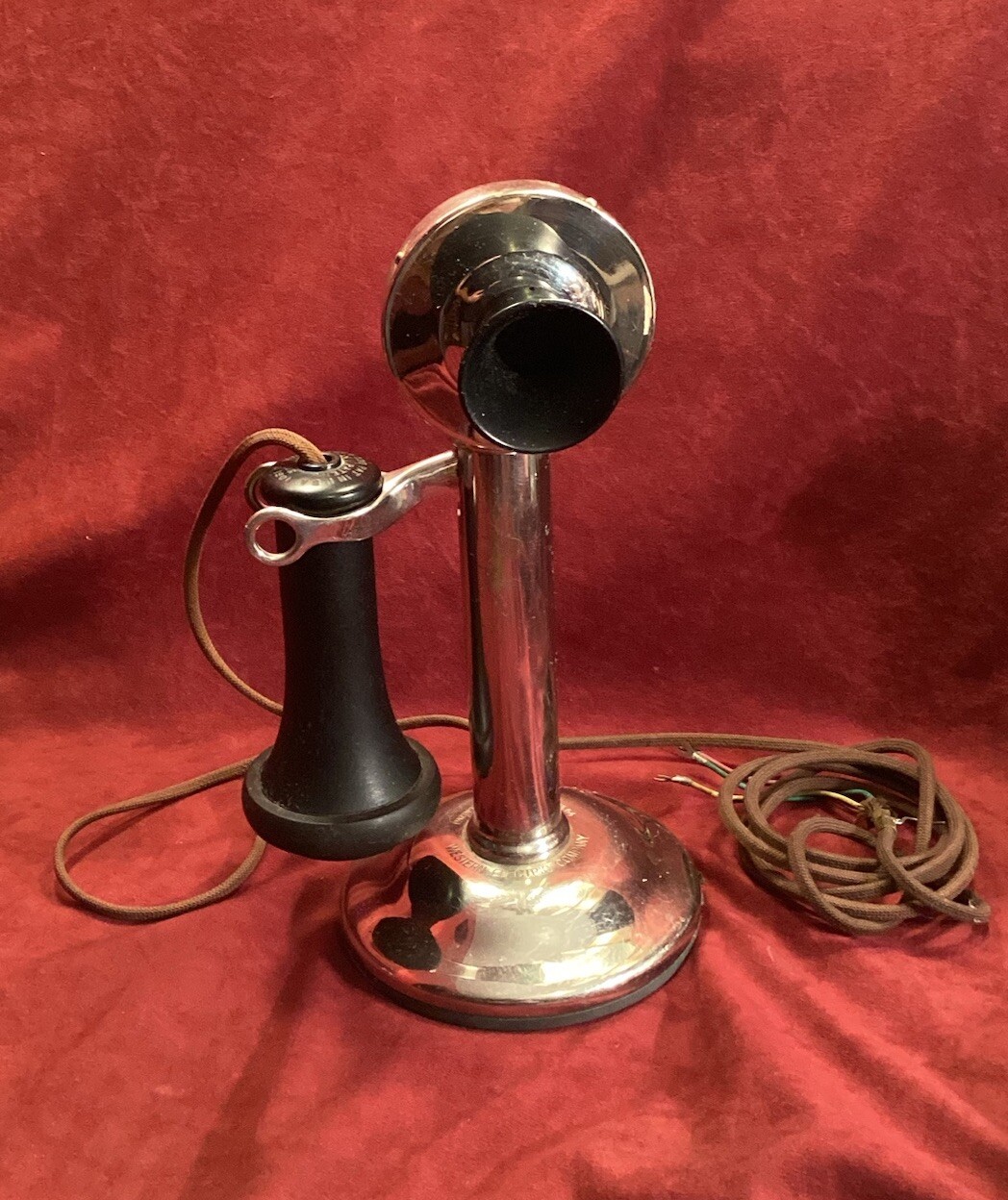 Antique Western Electric Candlestick Telephone Nickel Plated Very Good ...