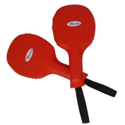 Winning Hand Mitts Boxing Training Punching Mitts Red Faux Leather CM ...