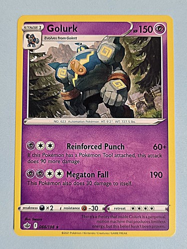 2021 Golurk 66/198 - Rare - Chilling Reign - NM/MINT Pokémon Card TCG ...