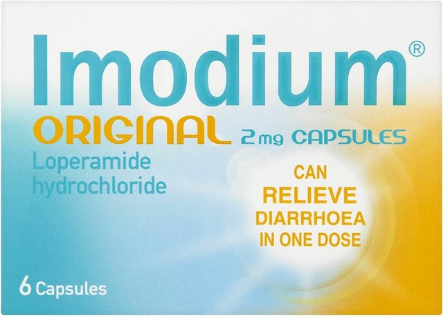 2 X IMODIUM Original 2mg 6 Capsules Loperamide Diarrhoea Relief for ...