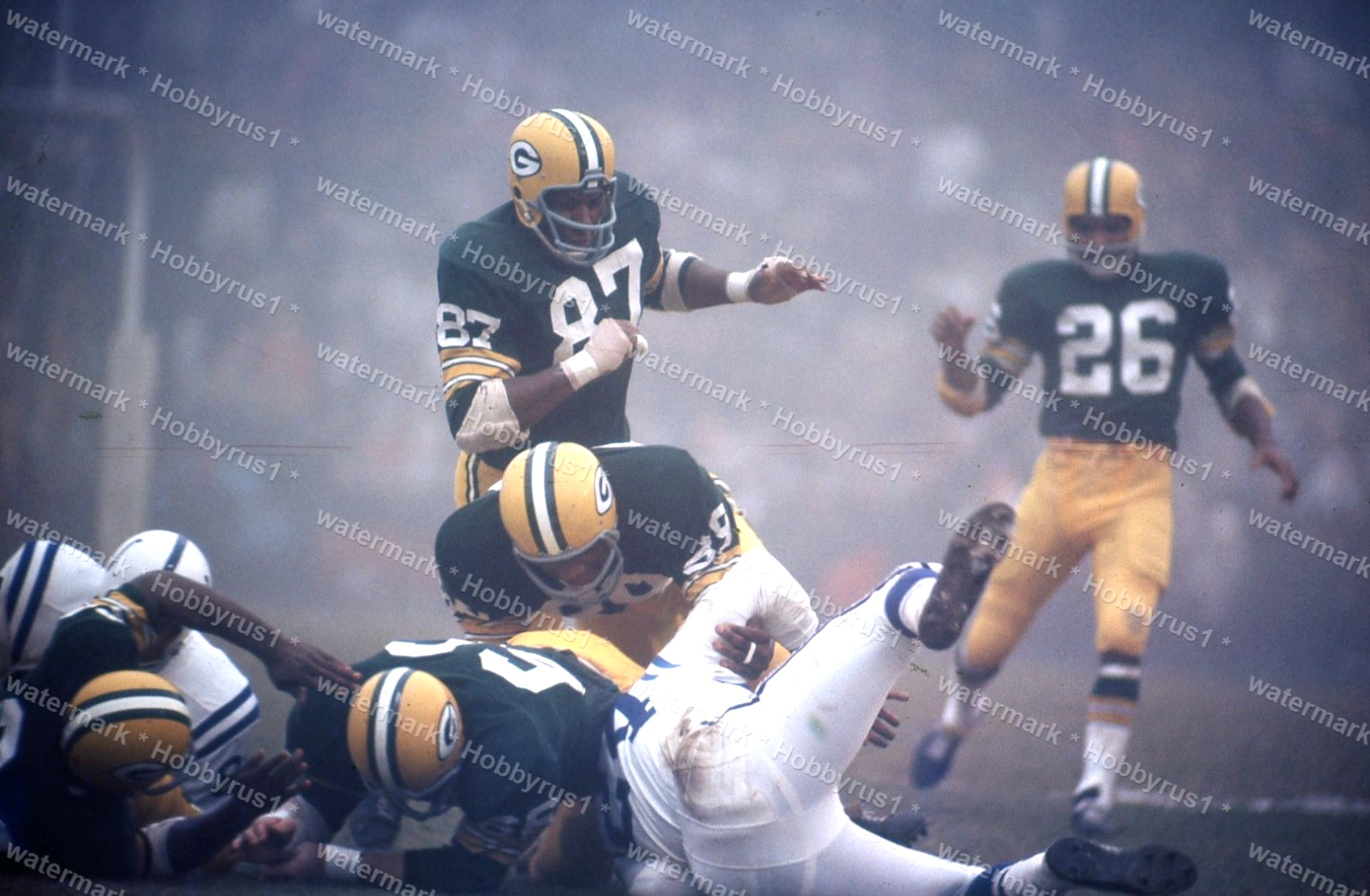 Green Bay Packers Willie Davis Fog Game Football 1965 Original 35mm ...