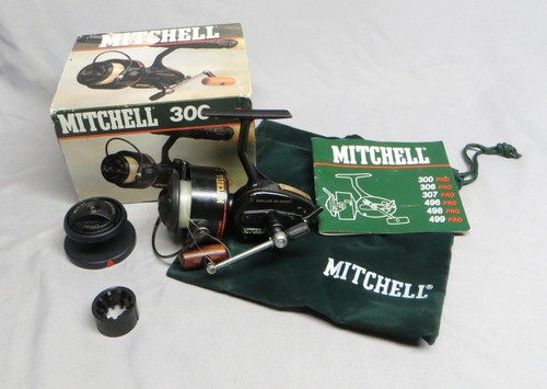 Vintage Mitchell 300 PRO Roller Bearing Spinning Reel w/Manual, Box ...